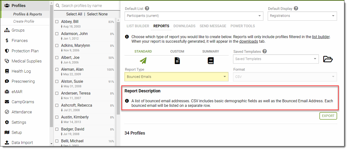 Reports – DocNetwork Help Center
