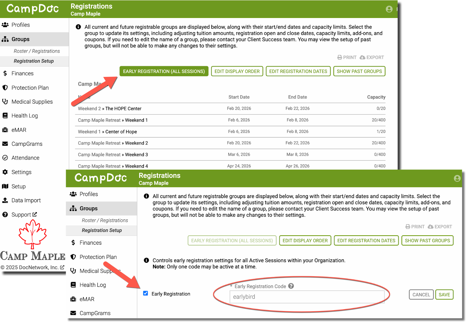 Early Registration – DocNetwork Help Center