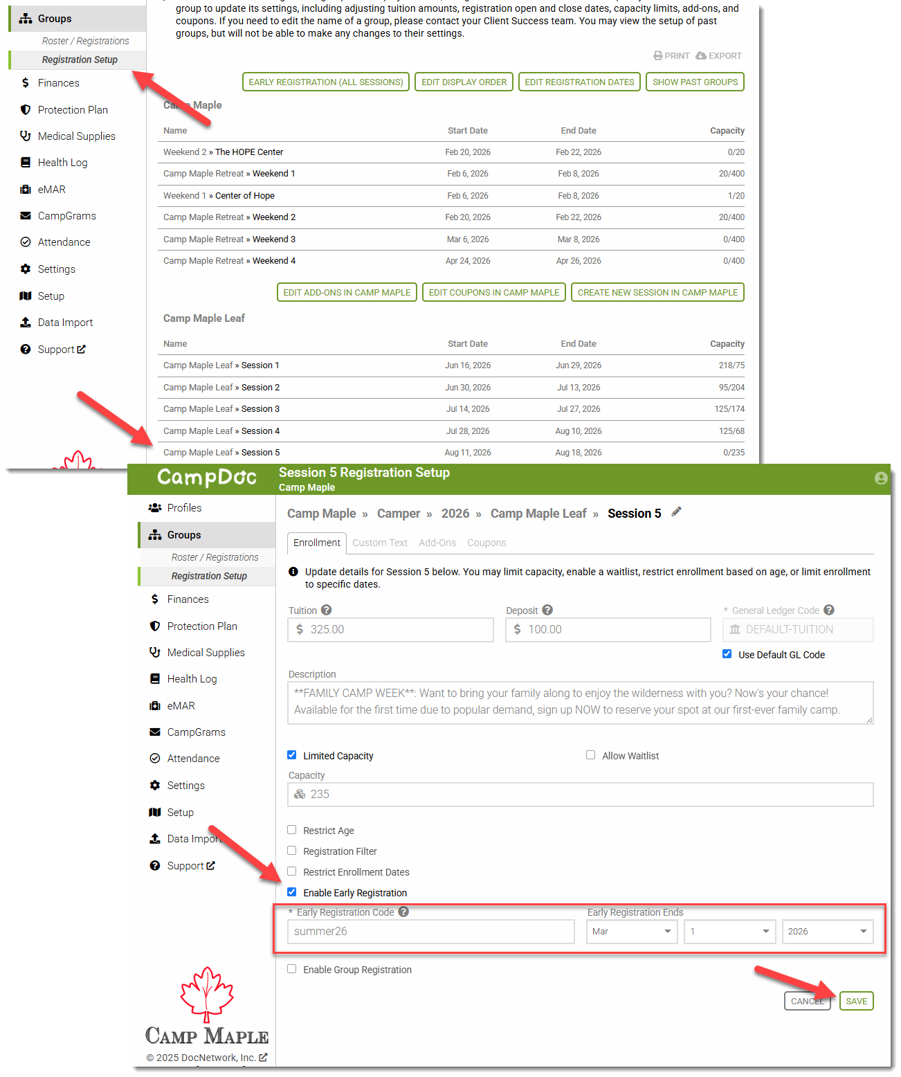 Early Registration – DocNetwork Help Center