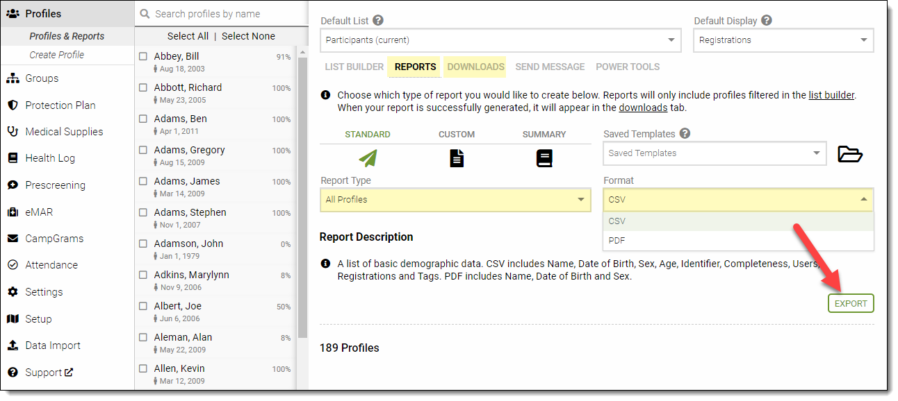 Reports – DocNetwork Help Center