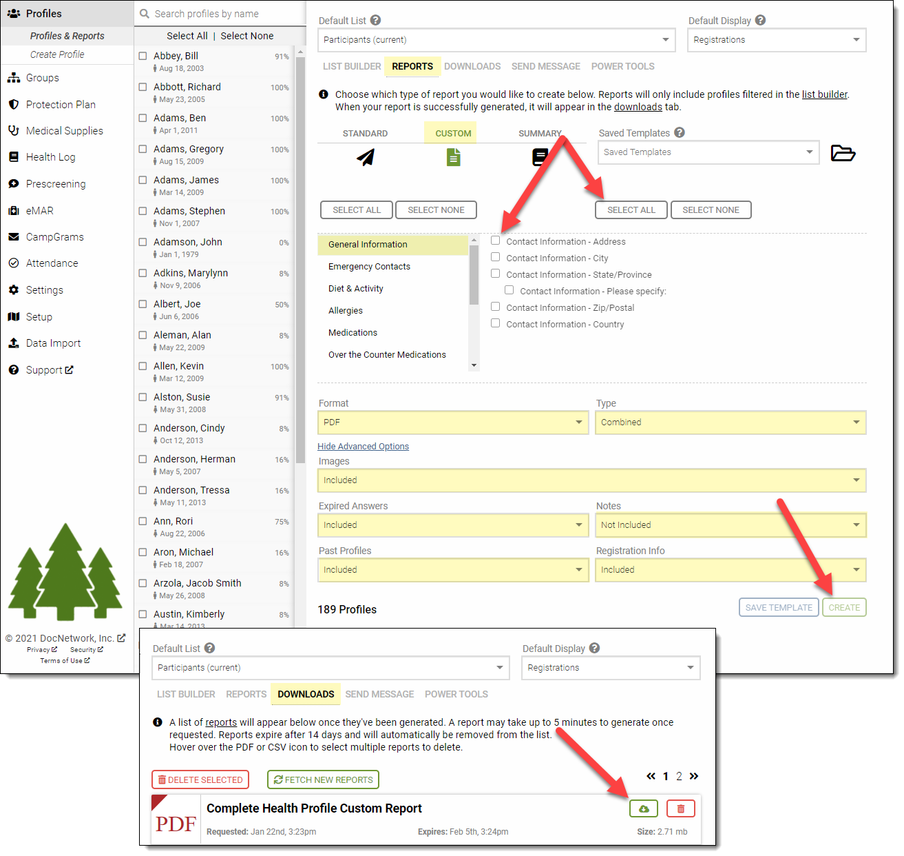 Reports – DocNetwork Help Center