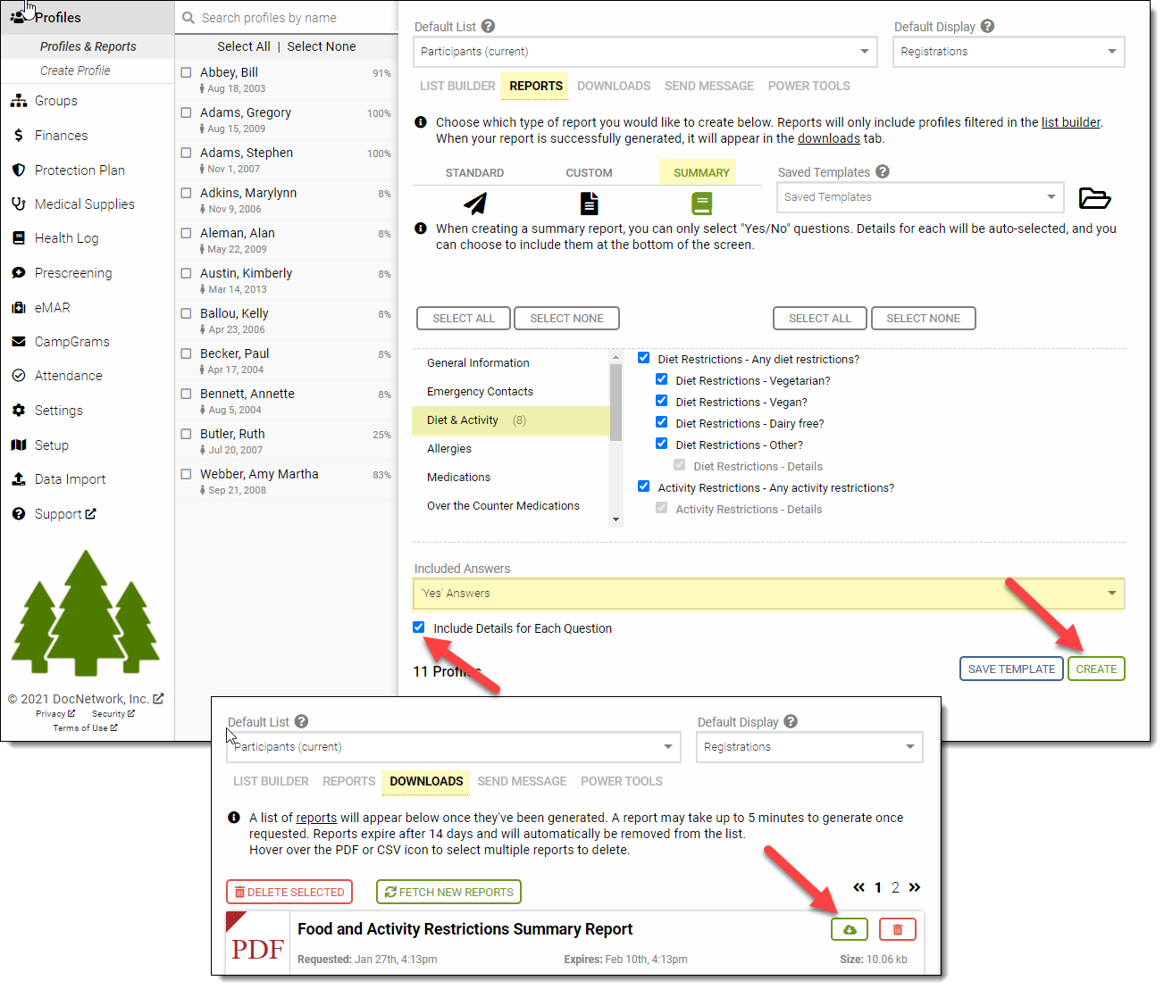 Reports – DocNetwork Help Center